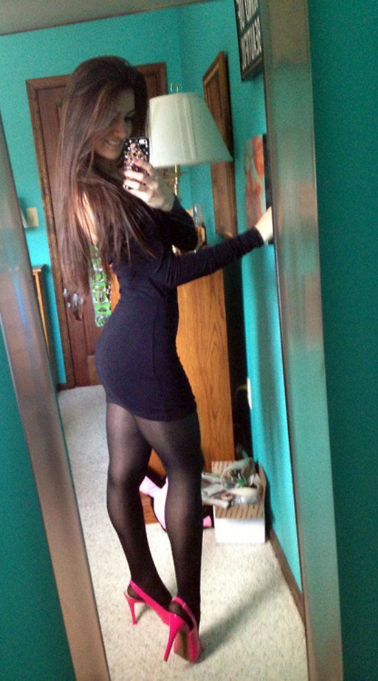 High Heels Mini Dress Selfie