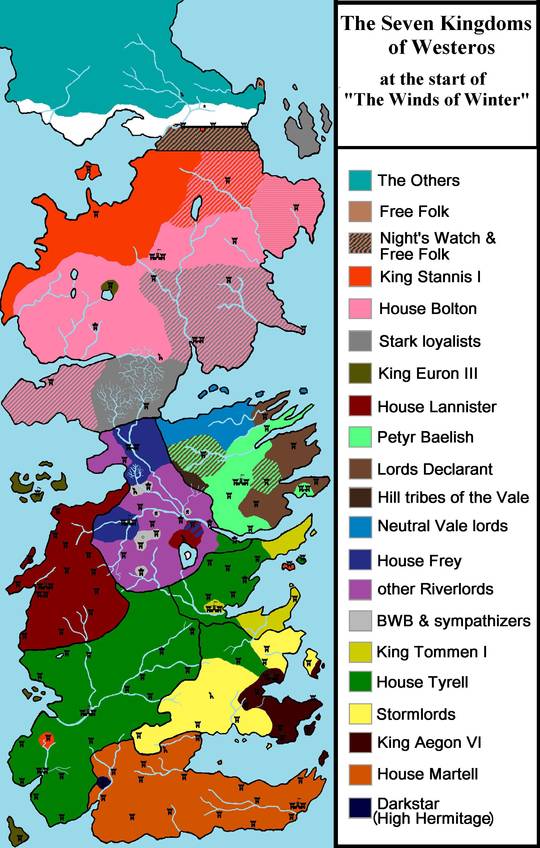 Game Of Thrones Seven Kingdoms Map